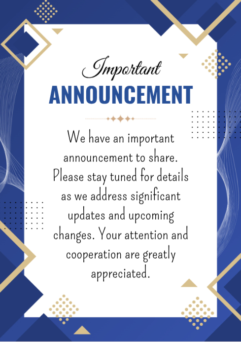 Announcement template | PosterMyWall