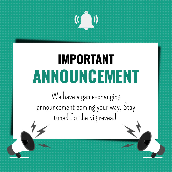 Announcement template | PosterMyWall