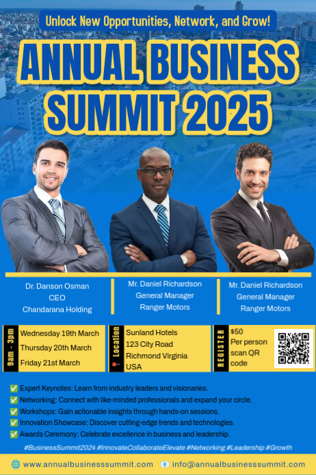 Copy of Annual Business Summit 2025 | PosterMyWall