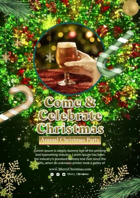Annual Christmas Party Ads Template | PosterMyWall