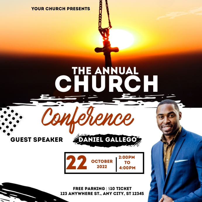 annual church conference invitation post (1) Template | PosterMyWall