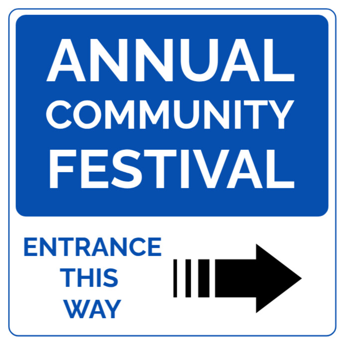 Annual Communnity Festival Entrance Sign Board Instagram Post Template ...
