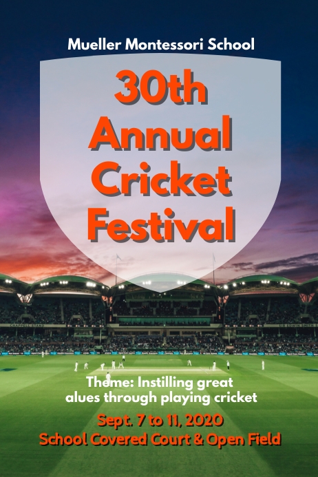 Annual cricket festival tickets flyer design Template | PosterMyWall