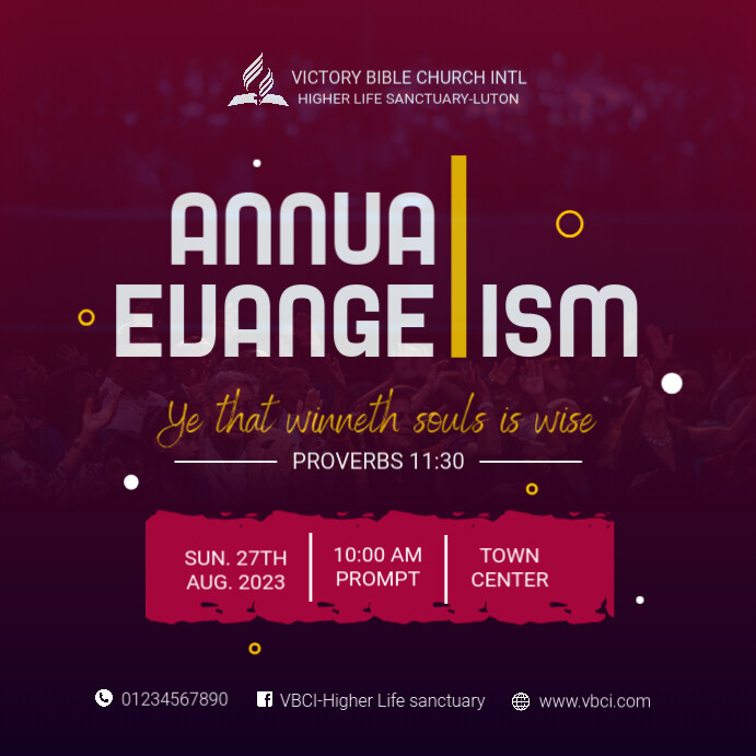 Annual Evangelism Flyer Design Template | PosterMyWall