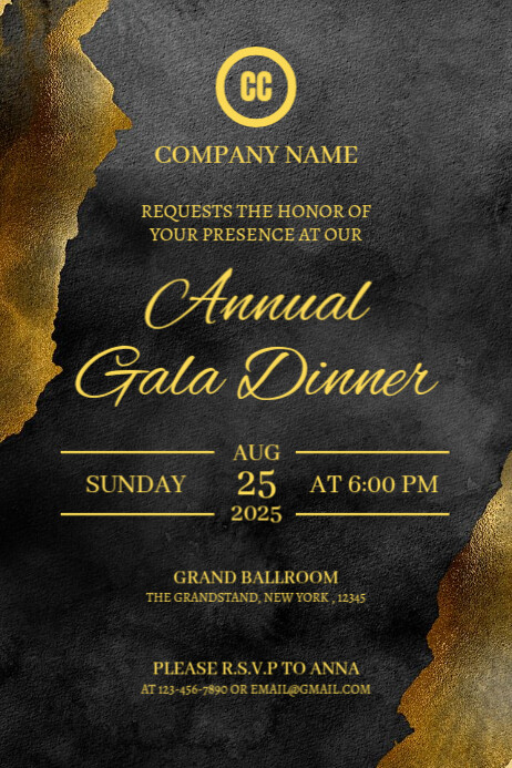 Plantilla de Annual Gala Dinner | PosterMyWall