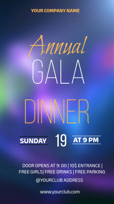 annual gala dinner gala dinner flyer Template | PosterMyWall
