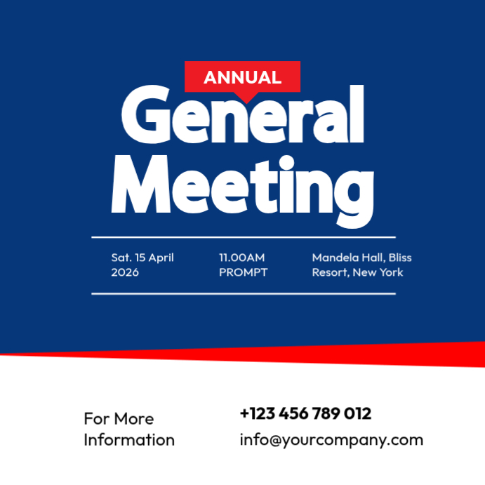 Copy of Annual General Meeting poster | PosterMyWall