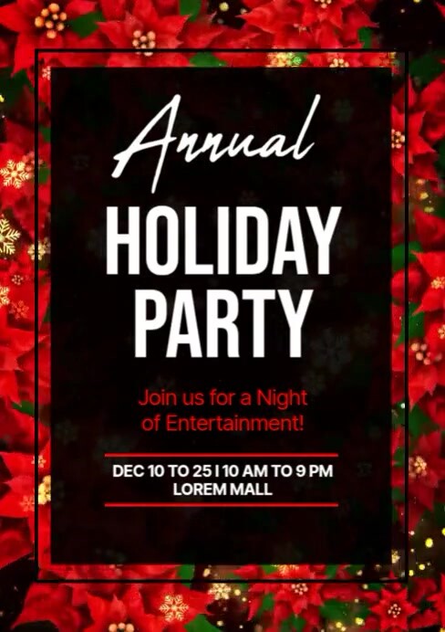 Annual Holiday Party Template | PosterMyWall