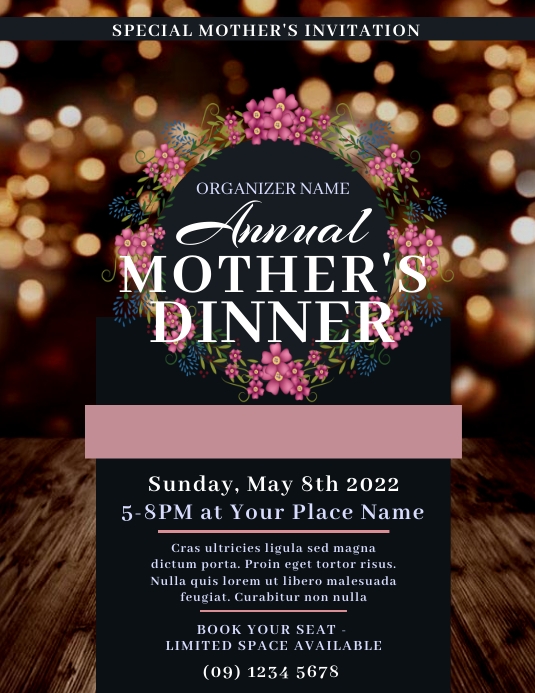 Copy of Annual Mother's dinner | PosterMyWall
