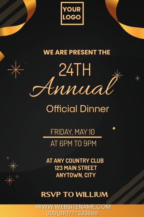 Annual official dinner Template | PosterMyWall