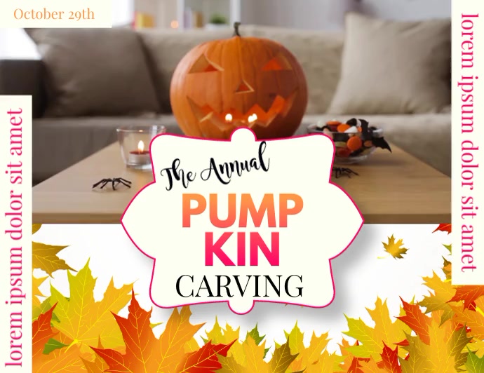 Annual pumpkin carving poster Template | PosterMyWall