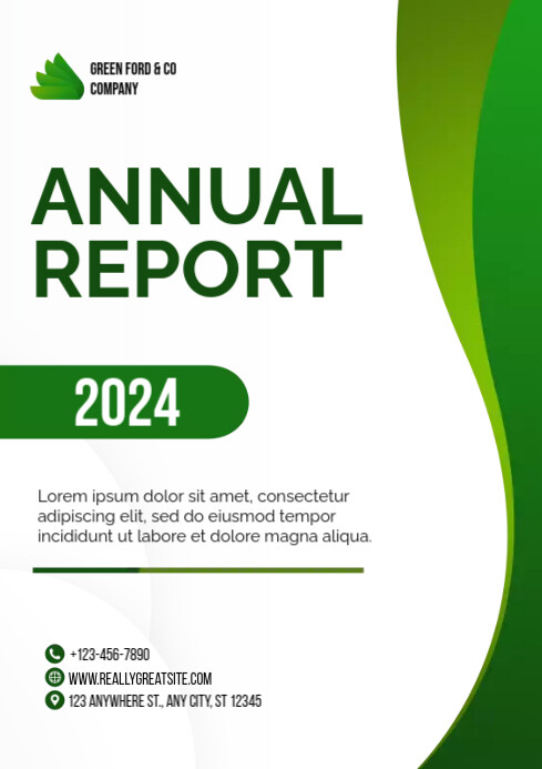 Annual Report (book cover) Template | PosterMyWall
