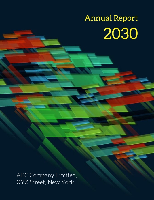 Annual Report (Scattered Portfolio) Template | PosterMyWall