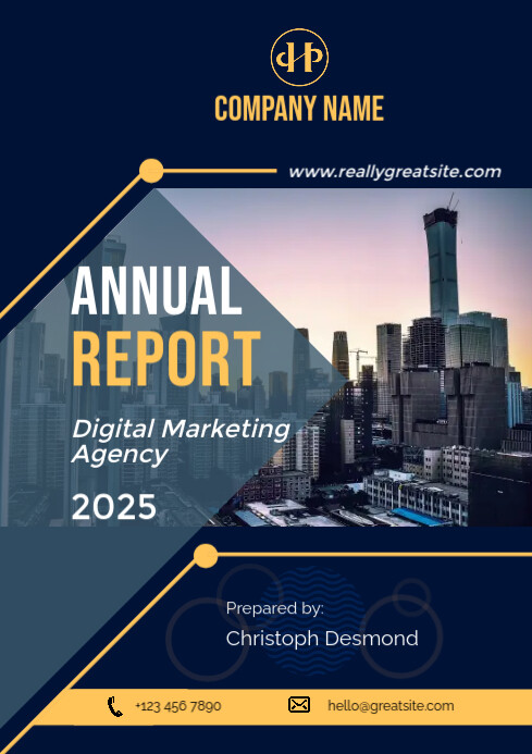 Annual Report / Business Proposal Cover Template | PosterMyWall