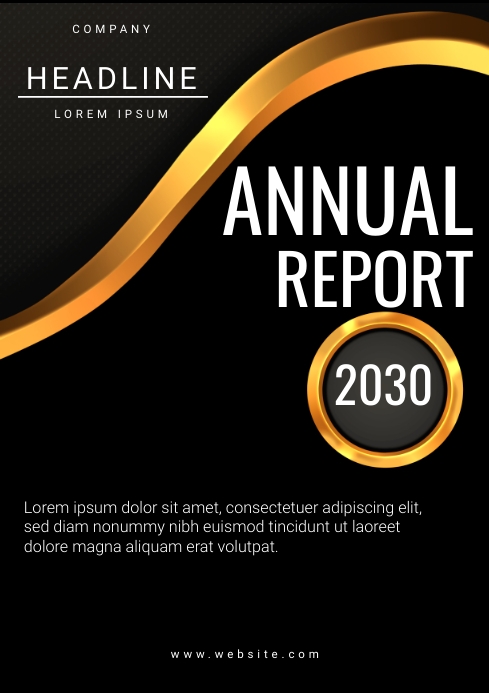 ANNUAL REPORT Template | PosterMyWall