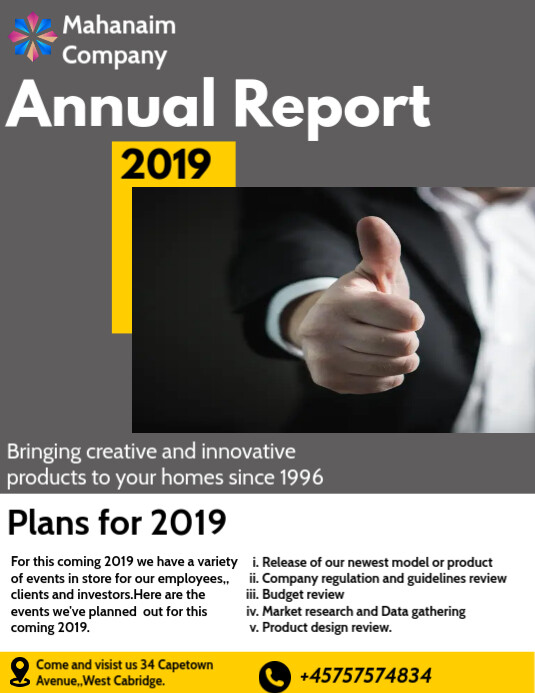 annual report flyer Template | PosterMyWall