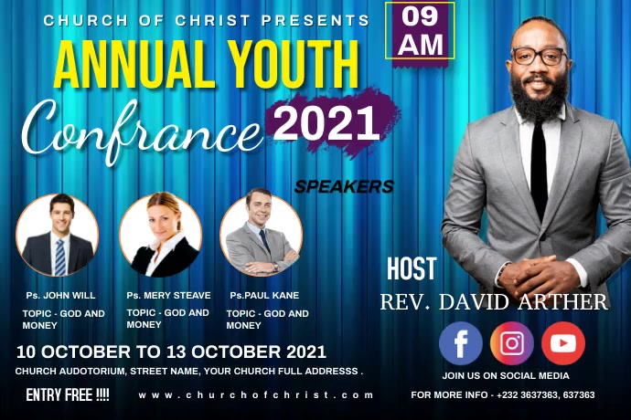 Annual youth confrence Template | PosterMyWall