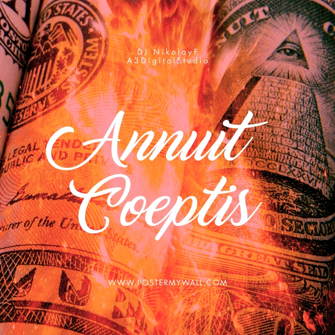 Annuit Coeptis Dollar Pyramid CD Cover Music Template | PosterMyWall
