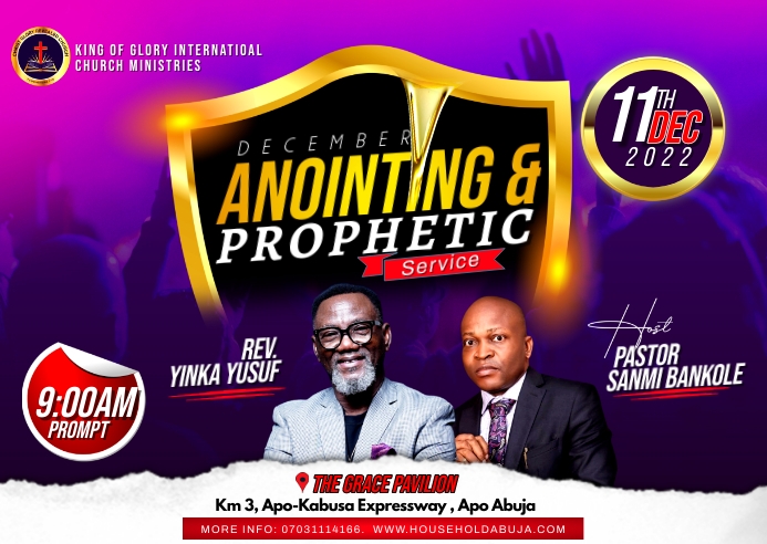 Anointing AND PROPHETIC service flyer (1) Template | PosterMyWall