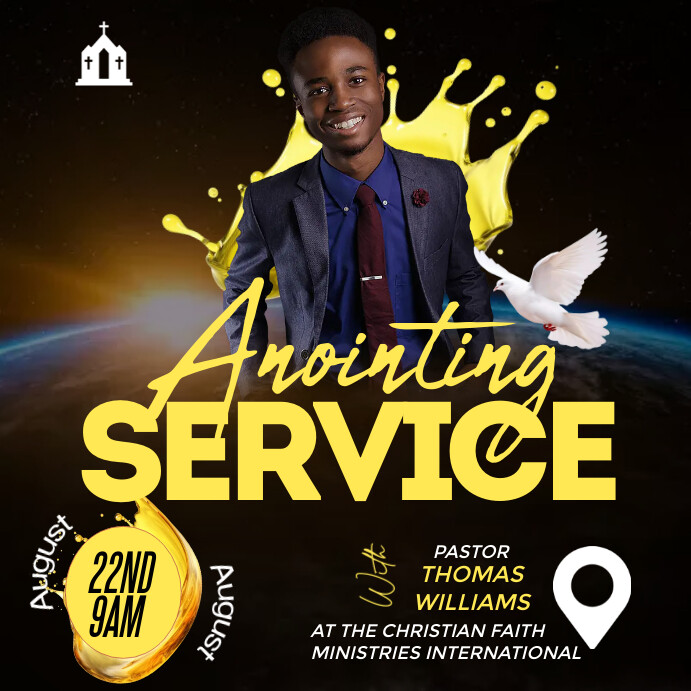anointing church flyer Template | PosterMyWall
