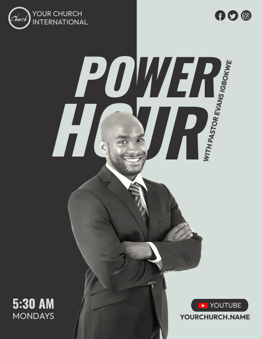 Anointing church service flyer Template | PosterMyWall