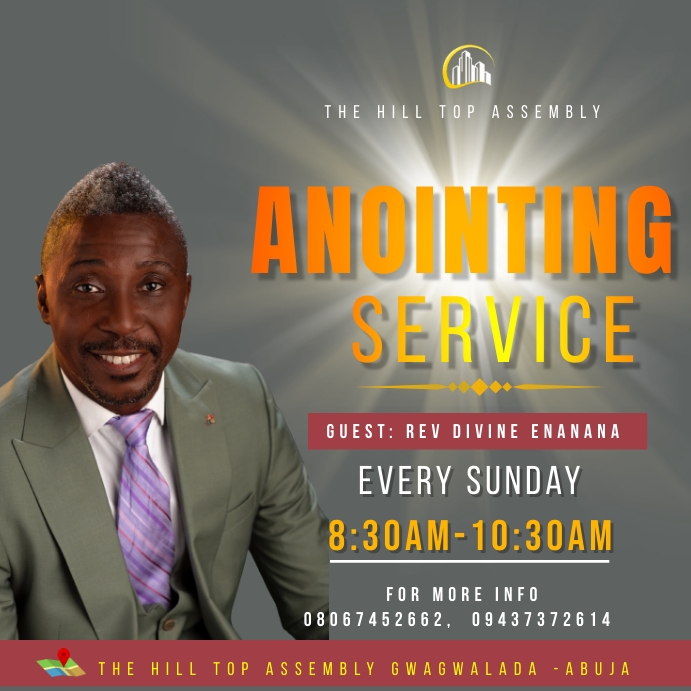 Anointing Template | PosterMyWall