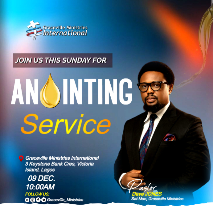 anointing prophetic church event Template | PosterMyWall