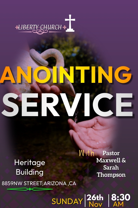 Anointing Service (1) Template | PosterMyWall