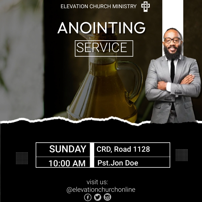 ANOINTING SERVICE (1) Template | PosterMyWall