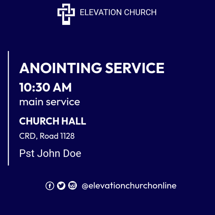 ANOINTING SERVICE (2) Template | PosterMyWall