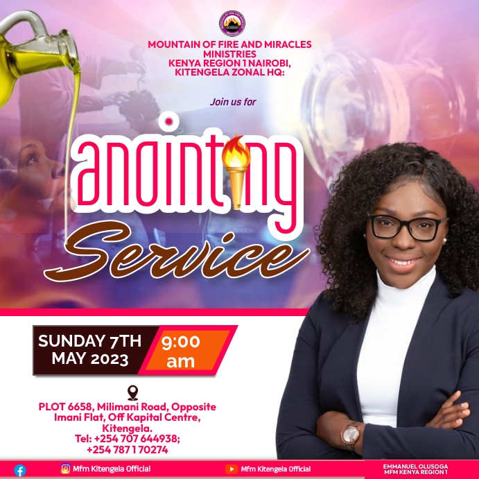 Plantilla de Anointing Service | PosterMyWall