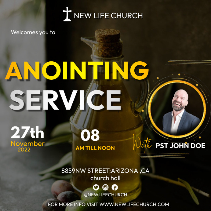 anointing service Template | PosterMyWall