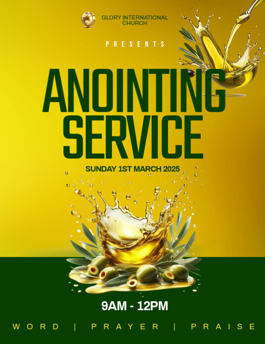 Copy of Anointing Service Flyer (us Letter) | PosterMyWall