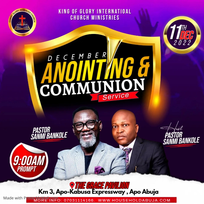 Anointing service flyer (1) Template | PosterMyWall