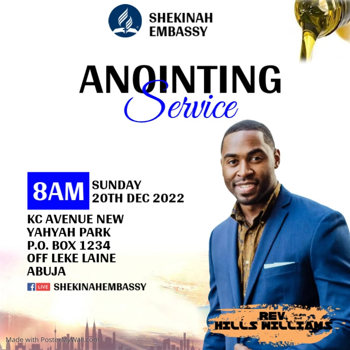 Copy of ANOINTING SERVICE FLYER (20) | PosterMyWall