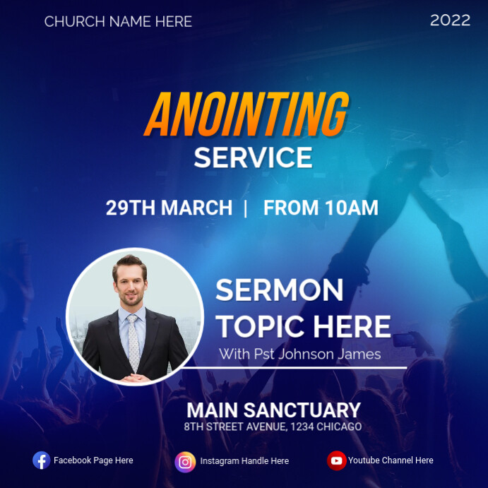 anointing service flyer Template | PosterMyWall
