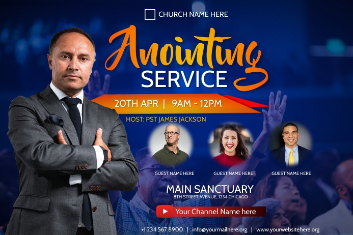 Copy of anointing service flyer | PosterMyWall