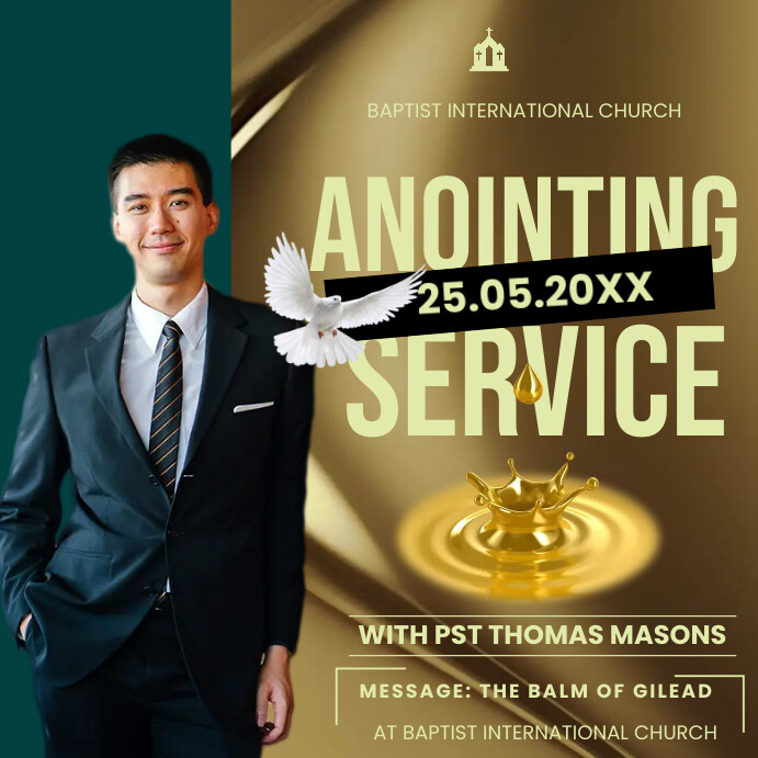 Plantilla de anointing service flyer | PosterMyWall