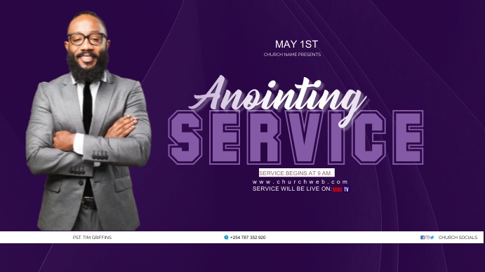 anointing service flyer Template | PosterMyWall
