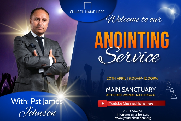 anointing service flyer Template | PosterMyWall