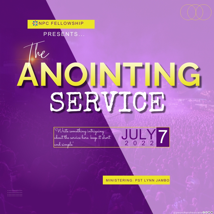 Copy of Anointing service flyer | PosterMyWall