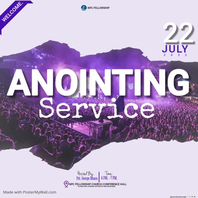 Anointing service flyer Template | PosterMyWall