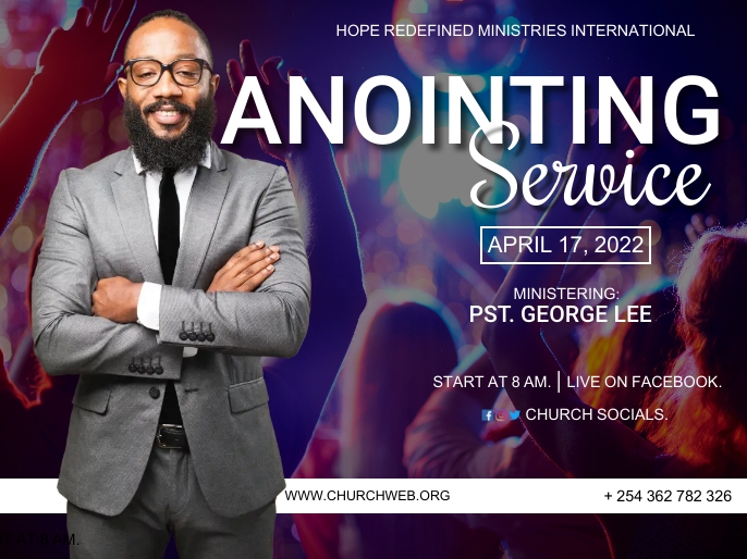 Anointing service poster Template | PosterMyWall