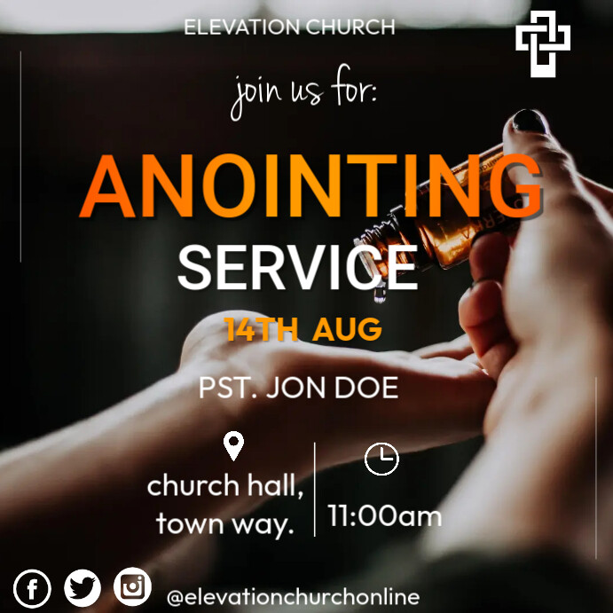 ANOINTING SUNDAY (2) Template | PosterMyWall