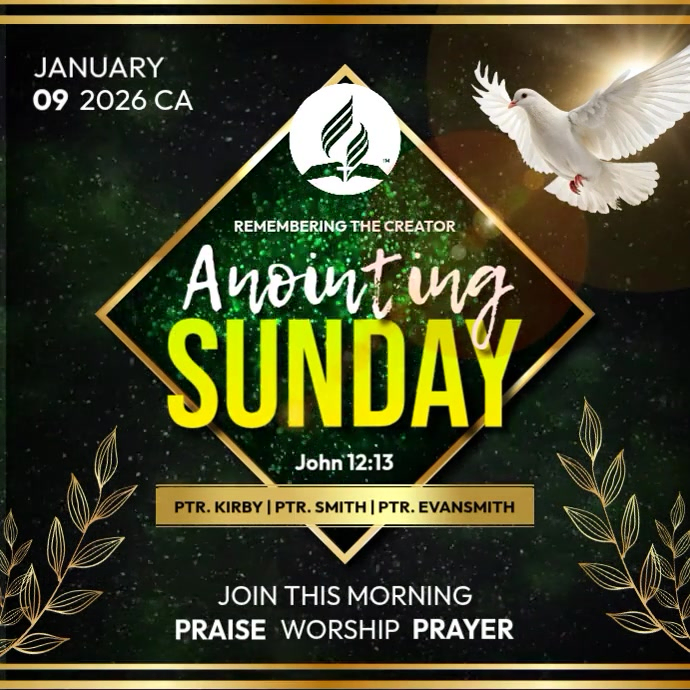 Plantilla de Anointing Sunday | PosterMyWall