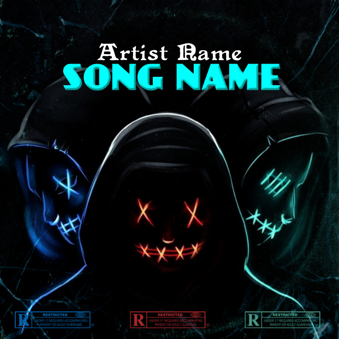 anonymous Album Cover music trap mixtape rap Template | PosterMyWall