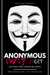 Anonymous Party Flyer Template | PosterMyWall