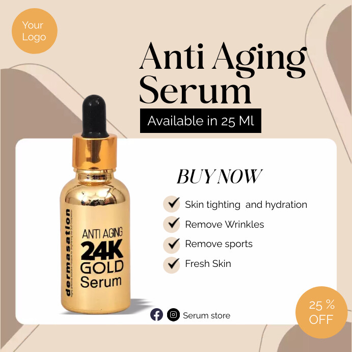 Anti Aging Serum Template | PosterMyWall