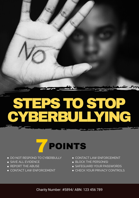 No Cyberbullying Sign