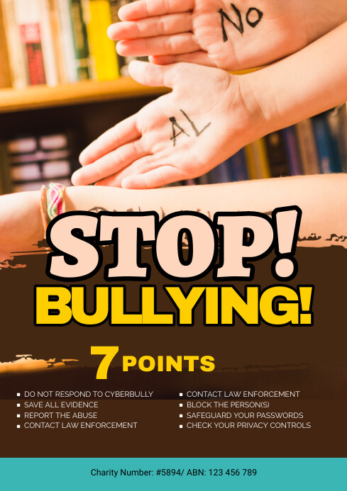 Plantilla de Anti Bullying Flyer | PosterMyWall